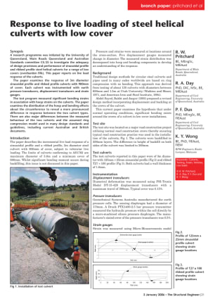 Response to live loading of steel helical culverts with low cover - The Institution of ...