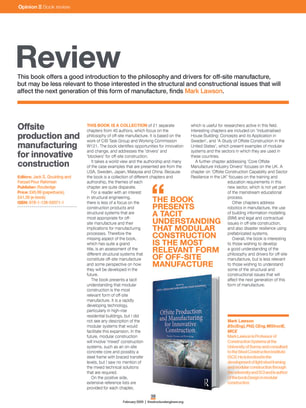 Book review: Offsite production and manufacturing for innovative ...