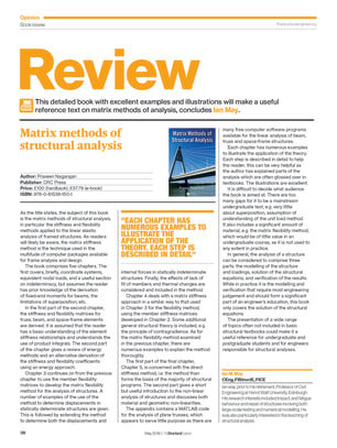 Book review: Matrix methods of structural analysis - The Institution of ...
