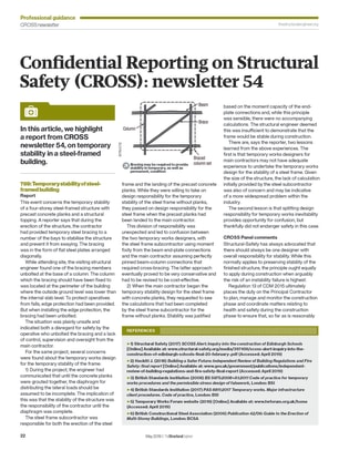Confidential Reporting on Structural Safety (CROSS): newsletter 54 ...