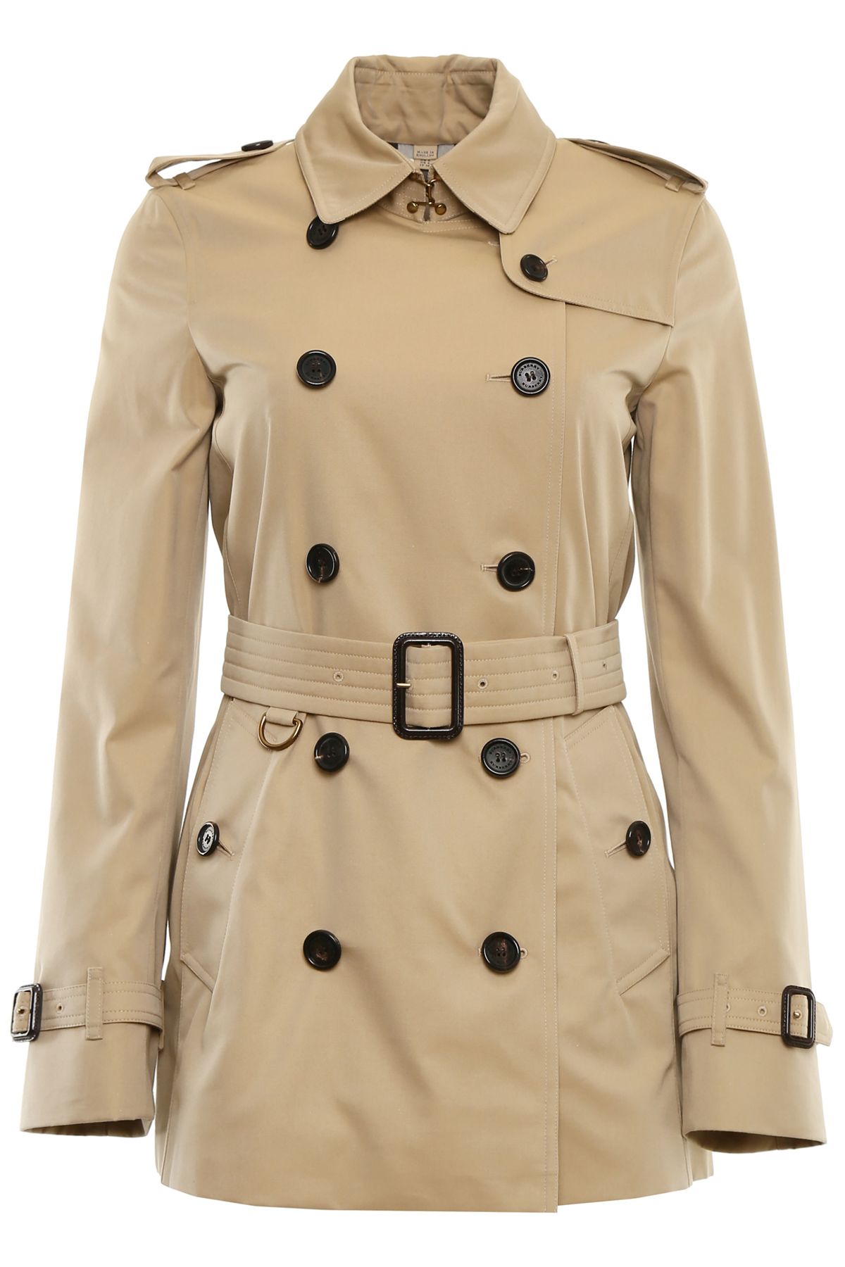 Burberry - Short Kensington Trench Coat - HONEY|Beige, Women's ...