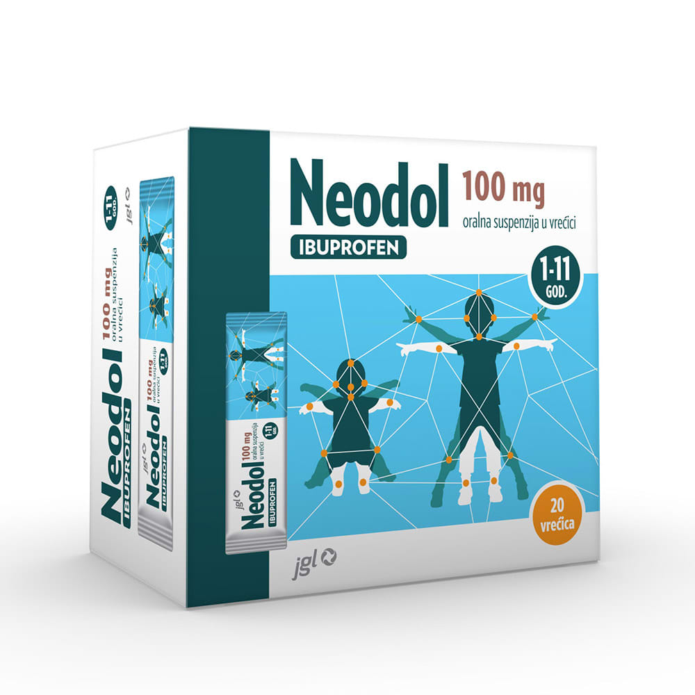 Neodol 100 mg oral suspension in a sachet - JGL