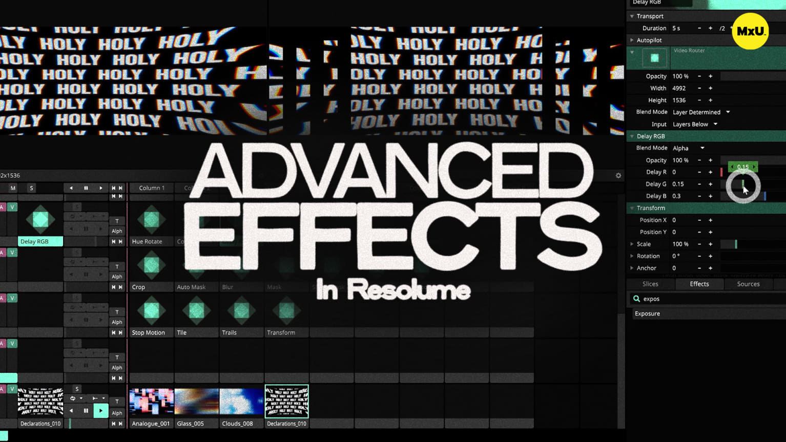 Advanced Effects in Resolume - MxU