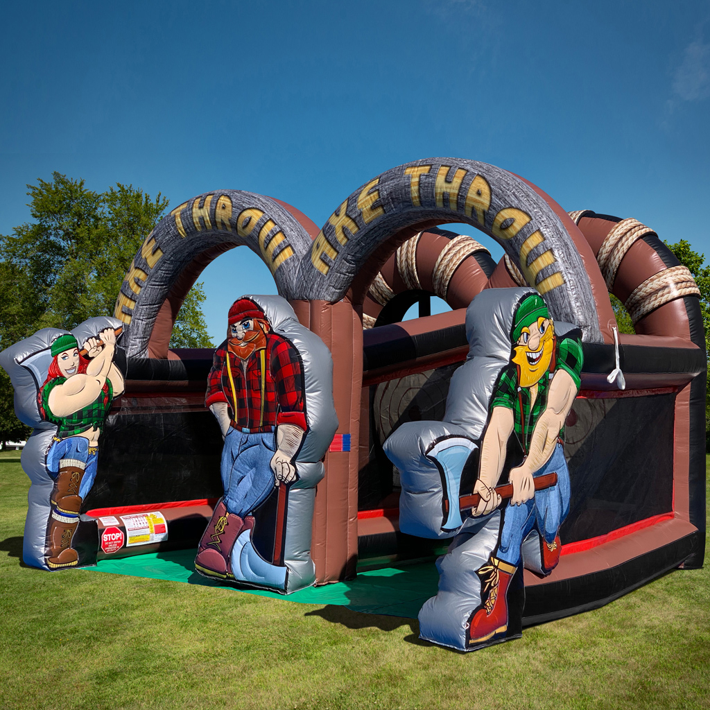 USA Lumberjack Inflatable Axe Throw Rentals | Sky High Party Rentals