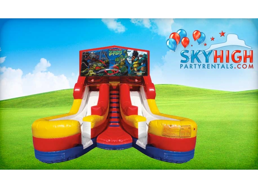 Houston, TX | Ninja Turtles Inflatable Slide | Sky High Party Rentals