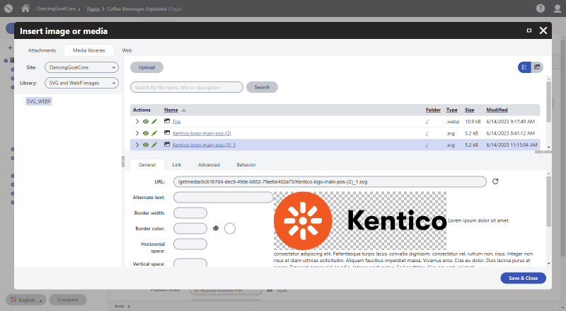 Kentico Xperience 13 Refresh 10: Use SVG and WebP images with ease ...